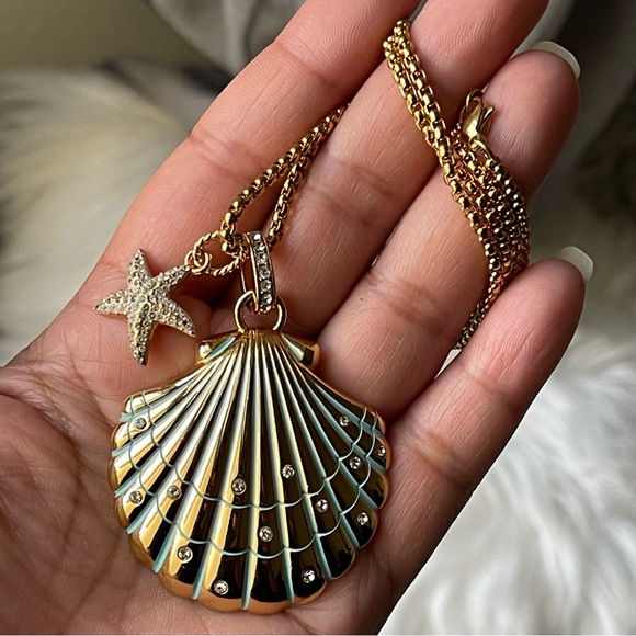 Brighton | Jewelry | Brighton Aqua Shores Shell Pendant Necklace 22 ...